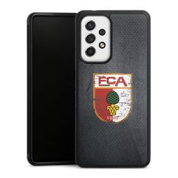 DeinDesign Galaxy A53 5G Handy Gallery Case Handyh&uuml;lle 9H Geh&auml;rtetes Glas R&uuml;ckseite H&uuml;lle Logo Fc Augsburg Official Licensed Product Gallery Case