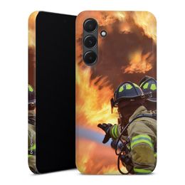DeinDesign Galaxy A35 5G Handy Premium Case Smartphone Handyh&uuml;lle Schutzh&uuml;lle gl&auml;nzend Fire Fighter Fire Fighters Life Saver Premium Case