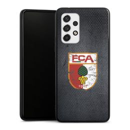 DeinDesign Galaxy A53 5G Handy Silikon H&uuml;lle Case schwarz Handyh&uuml;lle Logo Fc Augsburg Official Licensed Product