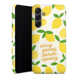 DeinDesign Galaxy A35 5G Handy Premium Case Smartphone Handyh&uuml;lle Schutzh&uuml;lle gl&auml;nzend Lemon Statement Spruch Premium Case