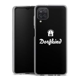 DeinDesign Galaxy A12 Handy Silikon H&uuml;lle Case transparent Handyh&uuml;lle Dorfkind Life Statement Silikon Case