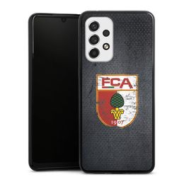 DeinDesign Galaxy A33 5G Handy Slim Case extra d&uuml;nn Silikon Handyh&uuml;lle schwarz H&uuml;lle Logo Fc Augsburg Official Licensed Product Silikon Slim Case