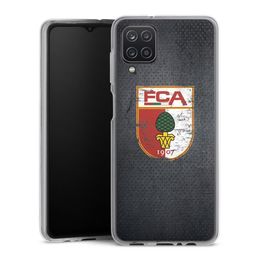 DeinDesign Galaxy A12 Handy Silikon H&uuml;lle Case transparent Handyh&uuml;lle Fc Augsburg Logo Official Licensed Product Silikon Case