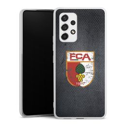 DeinDesign Galaxy A53 5G Handy Silikon H&uuml;lle Case transparent Handyh&uuml;lle Logo Fc Augsburg Official Licensed Product Silikon Case