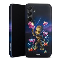 DeinDesign Galaxy A35 5G Handy Premium Case Smartphone Handyh&uuml;lle Schutzh&uuml;lle gl&auml;nzend Baby Groot Marvel Guardians Of The Galaxy Premium Case