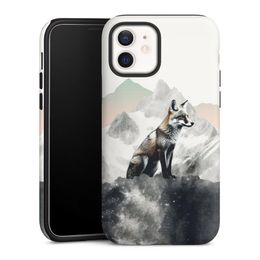 DeinDesign iPhone 12 mini Handy Panzer Handyh&uuml;lle robuste Outdoor H&uuml;lle Schutzh&uuml;lle matt Nature Mountain Fox Tough Case