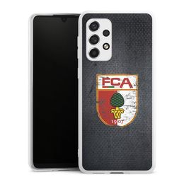 DeinDesign Galaxy A33 5G Handy Silikon H&uuml;lle Case transparent Handyh&uuml;lle Logo Fc Augsburg Official Licensed Product Silikon Case
