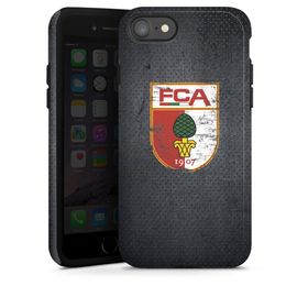 DeinDesign iPhone SE (2022) Handy Panzer Handyh&uuml;lle robuste Outdoor H&uuml;lle Schutzh&uuml;lle gl&auml;nzend Logo Fc Augsburg Official Licensed Product Tough Case