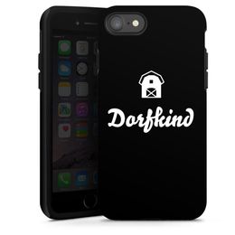 DeinDesign iPhone SE (2020) Handy Panzer Handyh&uuml;lle robuste Outdoor H&uuml;lle Schutzh&uuml;lle matt Dorfkind Life Statement Tough Case