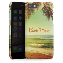DeinDesign iPhone SE (2020) Handy Premium Case Smartphone Handyh&uuml;lle Schutzh&uuml;lle matt Beach Palm Tree Urlaub Premium Case