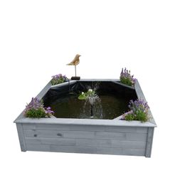 Promadino Hochteich grau 144 x 144 x 40 cm