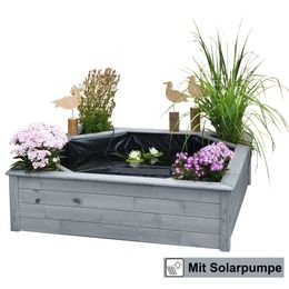Promadino Hochteich grau 144 x 144 x 40 cm