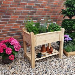 Promadino Hochbeet natur 90 x 84,5 x 60 cm
