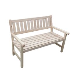 Promadino Gartenbank 'Johanna' 2-Sitzer Holz hellbraun 125 x 91 x 71 cm