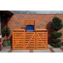 Promadino M&uuml;lltonnenbox 'Vario V' braun 219 x 92 x 122 cm