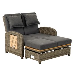 Greemotion Loungesofa 'Bahia Tobago' grau/beige 117 x 90 x 74 cm