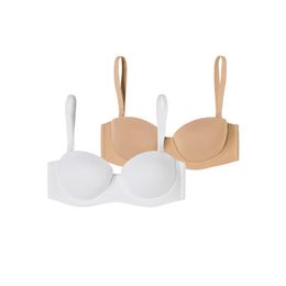 Schiesser Damen B&uuml;gel-BH Bandeau mit Schale - Unique Micro 2er Pack