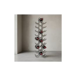 KADIMA DESIGN Weinregal Flammen aus Aluminium, 27 Flaschen, 98x31x14cm, Modernes Aussehen