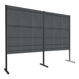 KAPPES Trennwand RasterPlan Doppelfeld 180&deg; H1500 mm RAL 7016 Ausstattung 1 LP (7211.00.1908)