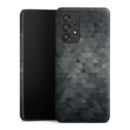 DeinDesign Galaxy A33 5G Handy Premium Case Smartphone Handyh&uuml;lle Schutzh&uuml;lle gl&auml;nzend Muster Black Triangle Premium Case