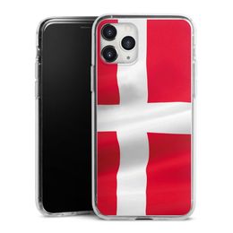 DeinDesign iPhone 11 Pro Max Handy Silikon H&uuml;lle Case transparent Handyh&uuml;lle Denmark Flag Silikon Case