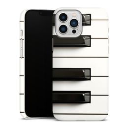 DeinDesign iPhone 13 Pro Max Handy Premium Case Smartphone Handyh&uuml;lle Schutzh&uuml;lle matt Klavier Music Piano Premium Case
