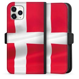 DeinDesign iPhone 11 Pro Handy Klapph&uuml;lle Handyh&uuml;lle aus Kunst Leder schwarz Flip Case Denmark Flag Sideflip mit Lasche