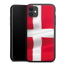 DeinDesign iPhone 11 Handy Premium Silikon H&uuml;lle Handyh&uuml;lle schwarz Case Denmark Flag Silikon Premium Case