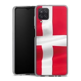 DeinDesign Galaxy A12 Handy Silikon H&uuml;lle Case transparent Handyh&uuml;lle Denmark Flag Silikon Case