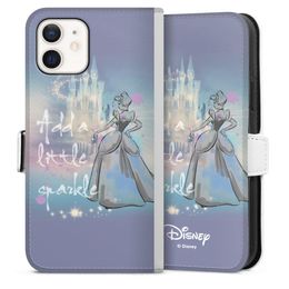DeinDesign iPhone 12 Handy Klapph&uuml;lle Handyh&uuml;lle aus Kunst Leder wei&szlig; Flip Case Disney Cinderella Official Licensed Product Sideflip mit Lasche