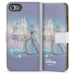 DeinDesign iPhone SE (2020) Handy Klapph&uuml;lle Handyh&uuml;lle aus Kunst Leder wei&szlig; Flip Case Cinderella Official Licensed Product Disney Sideflip mit Lasche