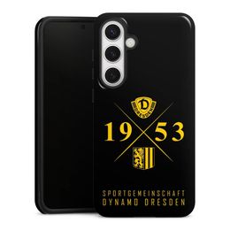 DeinDesign Galaxy S24+ Handy Panzer Handyh&uuml;lle robuste Outdoor H&uuml;lle Schutzh&uuml;lle gl&auml;nzend Official Licensed Product Sgd Sg Dynamo Dresden Tough Case
