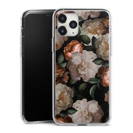 DeinDesign iPhone 11 Pro Max Handy Silikon H&uuml;lle Case transparent Handyh&uuml;lle Wallpaper Rose Flower Silikon Case