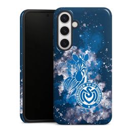 DeinDesign Galaxy S24+ Handy Panzer Handyh&uuml;lle robuste Outdoor H&uuml;lle Schutzh&uuml;lle gl&auml;nzend Msv Duisburg Official Licensed Product Water Colour Tough Case