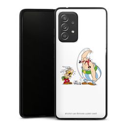 DeinDesign Galaxy A52s 5G Handy Slim Case extra d&uuml;nn Silikon Handyh&uuml;lle schwarz H&uuml;lle Obelix Official Licensed Product Asterix Silikon Slim Case