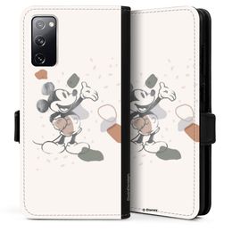 DeinDesign Galaxy S20 Handy Klapph&uuml;lle Handyh&uuml;lle aus Kunst Leder schwarz Flip Case Official Licensed Product Disney Mickey Mouse Sideflip mit Lasche