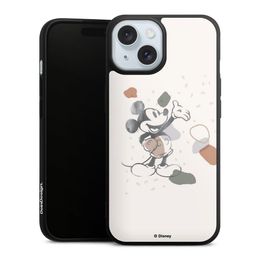 DeinDesign iPhone 15 Handy Premium Silikon H&uuml;lle Handyh&uuml;lle schwarz Case Official Licensed Product Disney Mickey Mouse Silikon Premium Case