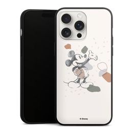 DeinDesign iPhone 15 Pro Max Handy Premium Silikon H&uuml;lle Handyh&uuml;lle schwarz Case Official Licensed Product Disney Mickey Mouse Silikon Premium Case
