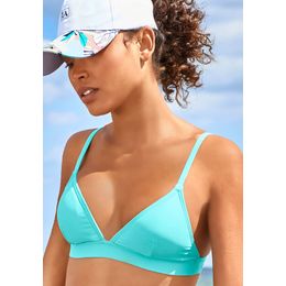 active by Lascana LASCANA ACTIVE Triangel-Bikini-Top, Blau, Gr. 36C/D, Damen, Triangel-Bikinis, Material: Polyamid, Elasthan