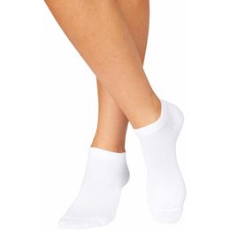 Arizona Damen Sneakersocken, Wei&szlig;, Gr. 39/42, Str&uuml;mpfe & Socken, Material: Baumwolle