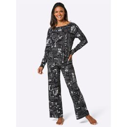 w&auml;schepur w&auml;schepur Damen Schlafanzug, Schwarz, Gr. 36/38, Pyjamas, Material: Baumwolle