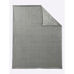 HEINE HOME Plaid, Grau, Gr. 40x40 cm - 2-St&uuml;ck-Pckg., Wohndecken, Material: Polyester