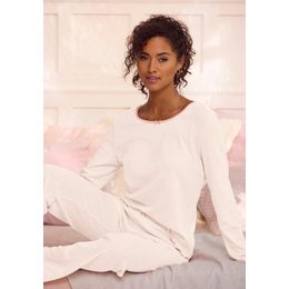 Damen Pyjama, Orange, Gr. 36/38, Vivance Dreams by Lascana, Pyjamas, 100% Baumwolle