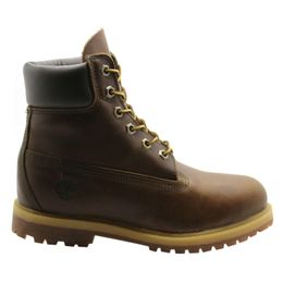 Timberland 6 Inch Premium Lace Up Braun Leder Casual Womens Stiefel 8232A B72D