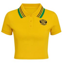 Puma x Rihanna Fenty Cropped Damen Gelbes Poloshirt
