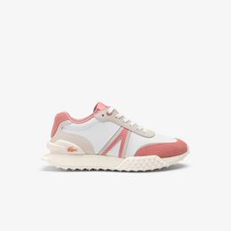 Damen Lacoste L-Spin Deluxe Sneaker in Wei&szlig; Pink