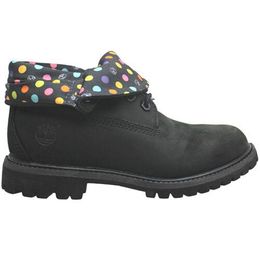 Timberland AF Authentic Roll Top Womens Stiefel Schwarz Leder Lace Up 8137A B70C