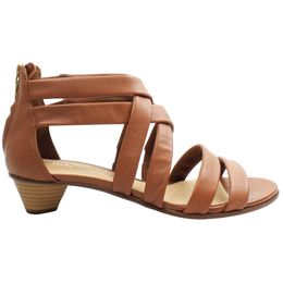 Clarks Mena Silk Damen Braune Sandalen mit Abs&auml;tzen