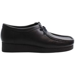 Clarks Wallabee Damen schwarze Stiefel
