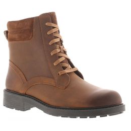 Clarks Damen Stiefeletten Discover Effortless Leder Rei&szlig;verschluss braun